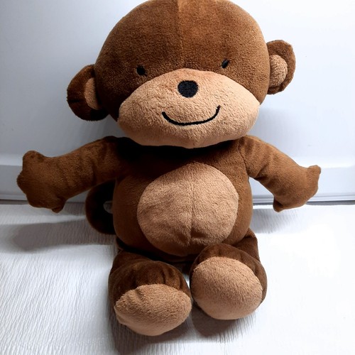 Carters Monkey plush 2012 brown sewn eyes kids baby toy lovey stuffed ...