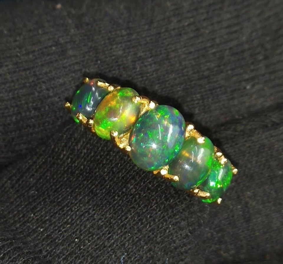 Black Opal Ring-14k Black Opal Ring-Black Opal Jewelry-Black Opal ...