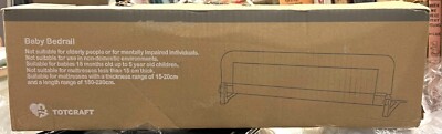 Totcraft Toddler Bed Rail Safety Guard White (35.5 x 19.5 Inch) New in ...