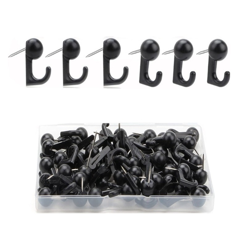 30/50 Pcs Push Pin Hooks Wall Thumb Tacks Hook Decorative Pin Tacks for ...