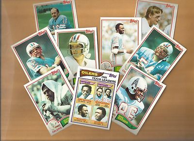 Houston Oilers 1982 Topps Football Complete Team Set | eBay
