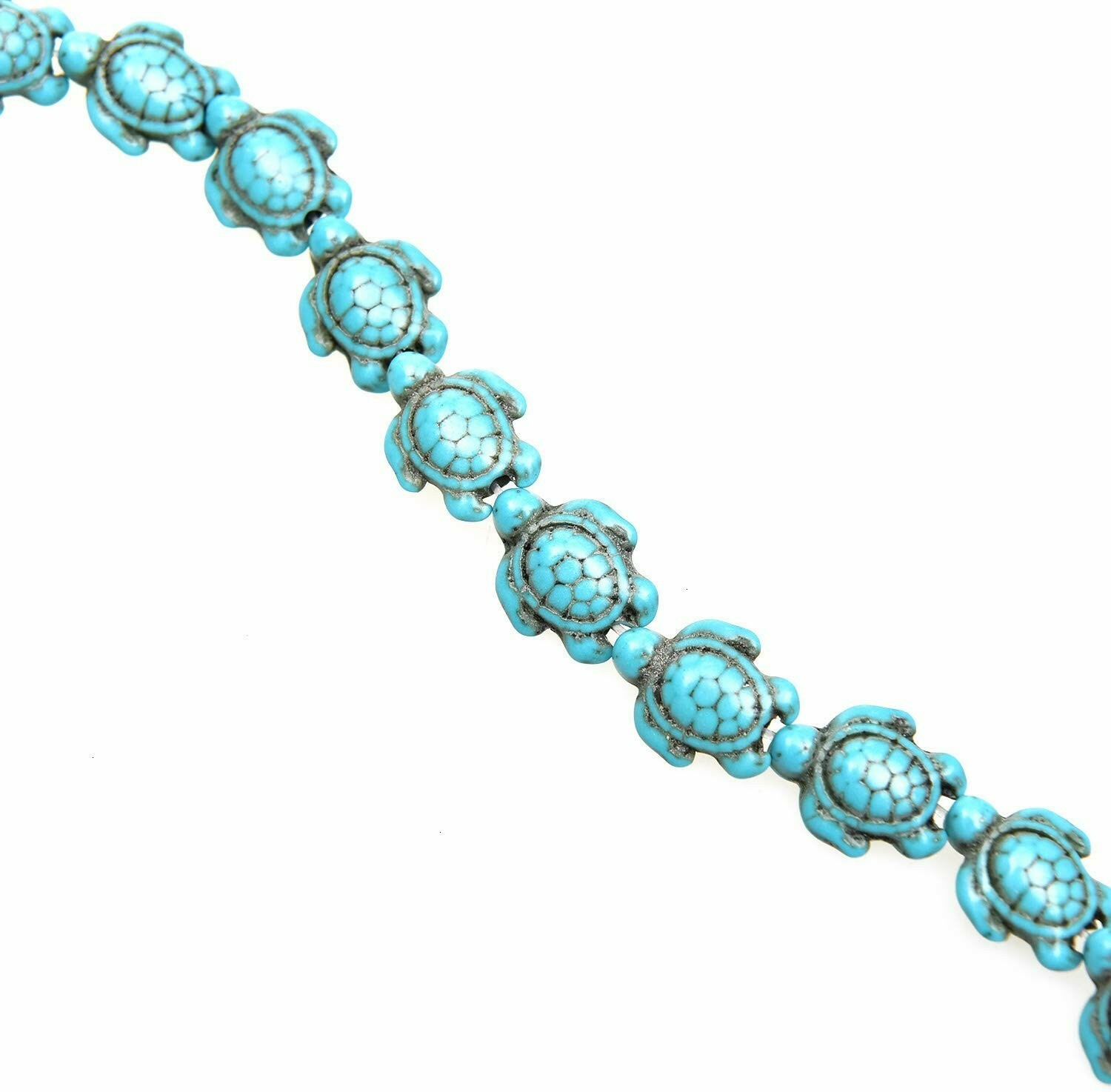 10 Turquoise Sea Turtle Beads 18mm Large Spacers Ocean Nautical Jewelry ...