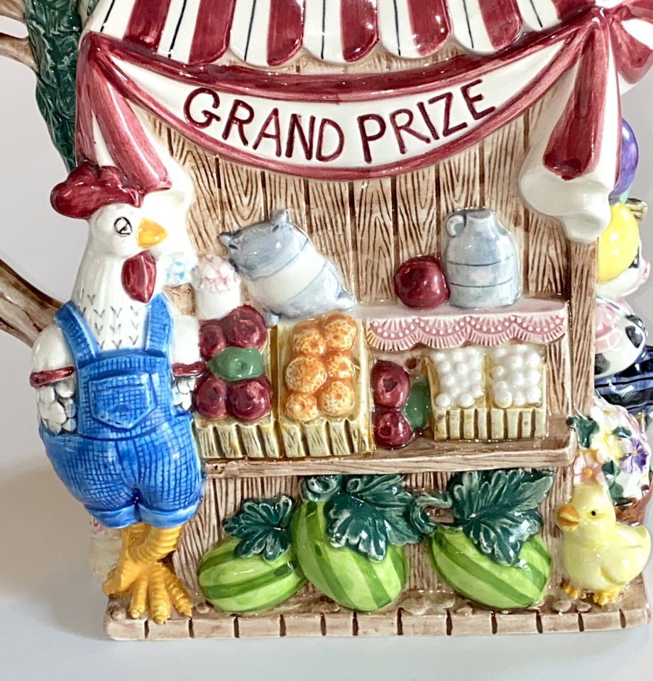 Fitz and Floyd Old MacDonald's Country Fair Pitcher /Mrs Hopper’s ...