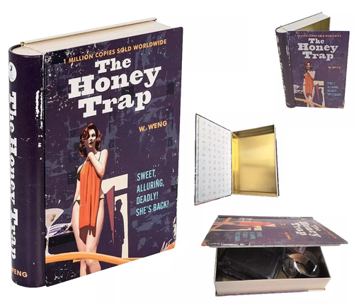 JAY Honey Trap Secret Storage Book Tin Hidden Security Metal Diversion ...