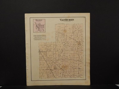 Ohio, Darke County Map, 1875 Township of VanBuren Z5#06 | eBay