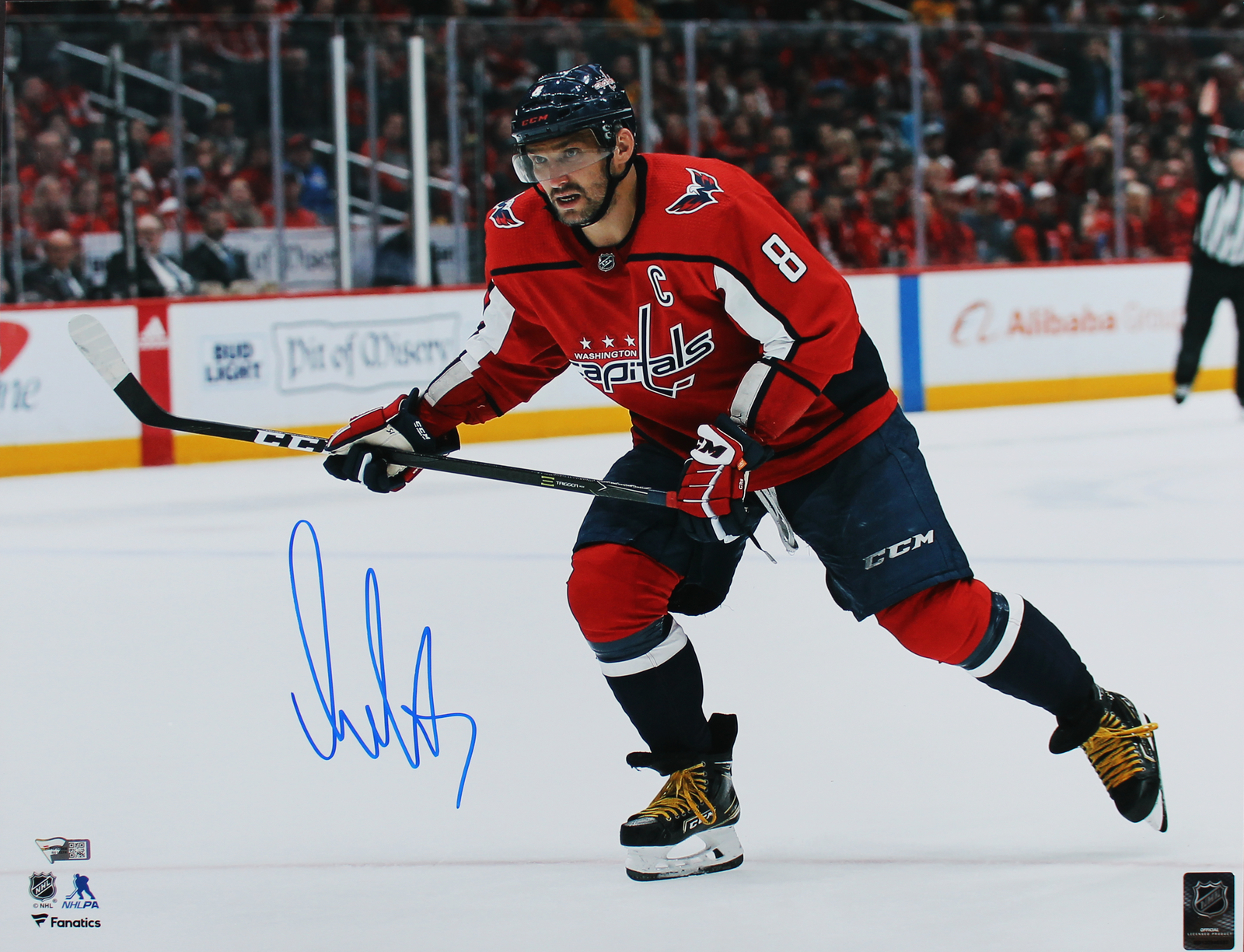 Capitals Alex Ovechkin Authentic Signed 16x20 Horizontal Shooting Photo ...
