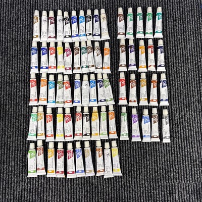 Lot of 70 Oil Acrylic Water Color Paint Tubes 12ml Some Used Art Studio ...