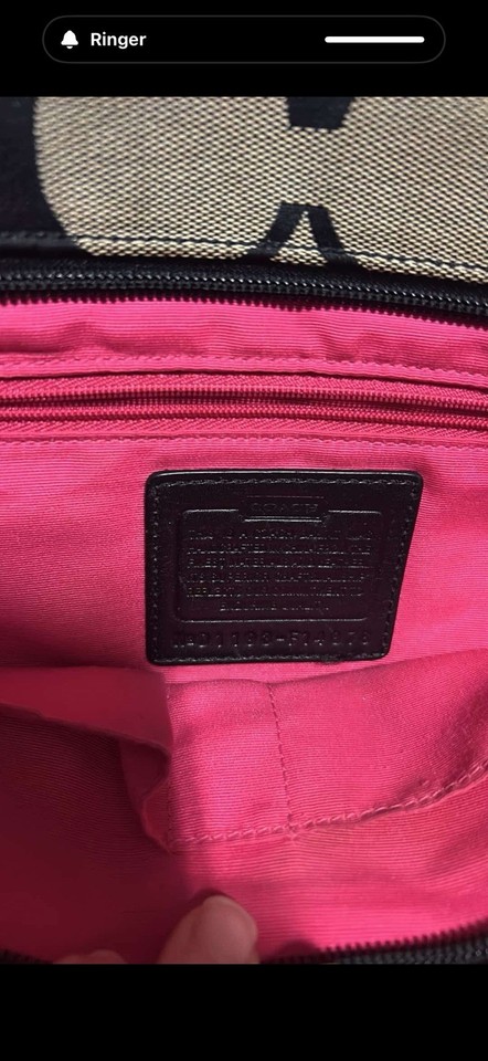 Coach Daisy Signature Large Tote Bag In Black with Matching Wallet Set ...