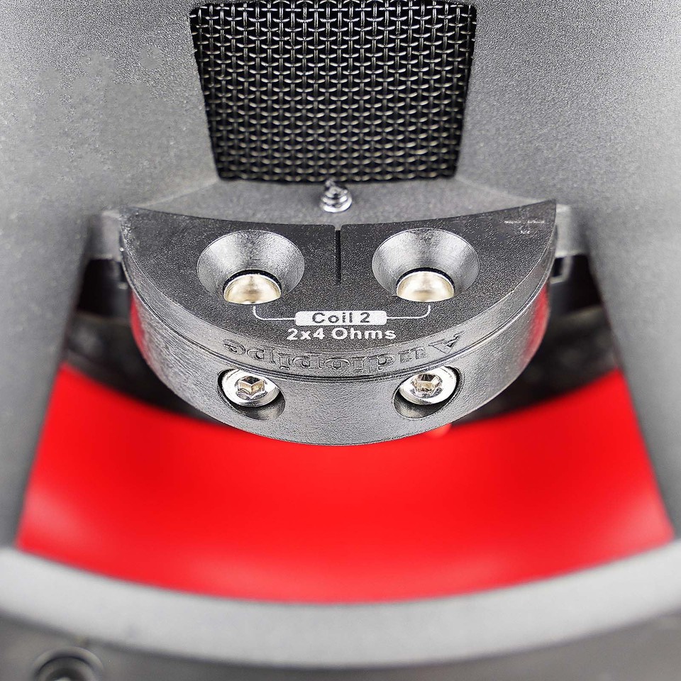 10" 900W RMS Dual 4-Ohm Quad Stack Composite Cone Subwoofer Audiopipe ...