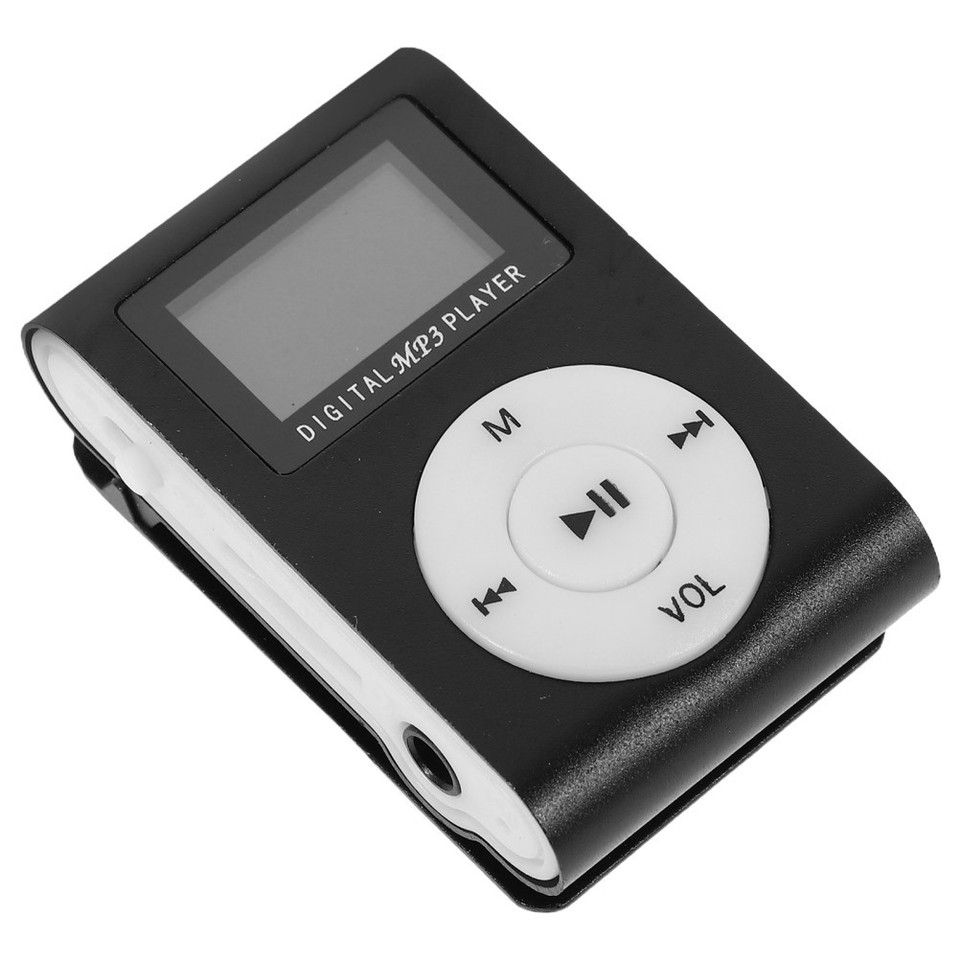 Mini USB Clip MP3 Player LCD Screen Support 32GB (Black) MP3 player ...