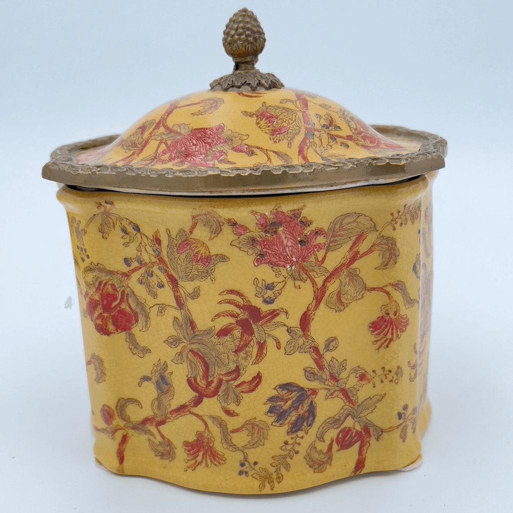 Rare Vintage Mark Roberts Porcelain Trinket Box With Lid Floral Design ...