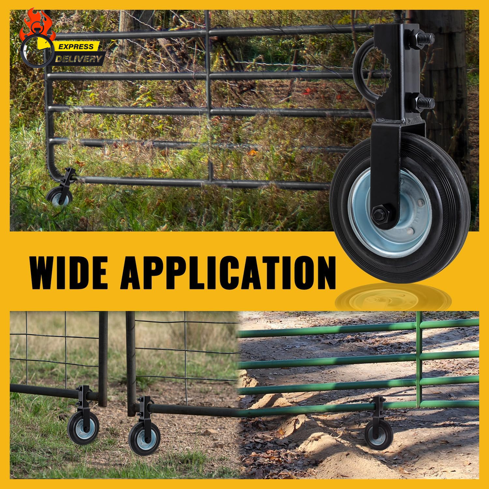 6" Gate Helper Wheels for Metal Tube Gate, Gate Wheel Gate Support ...