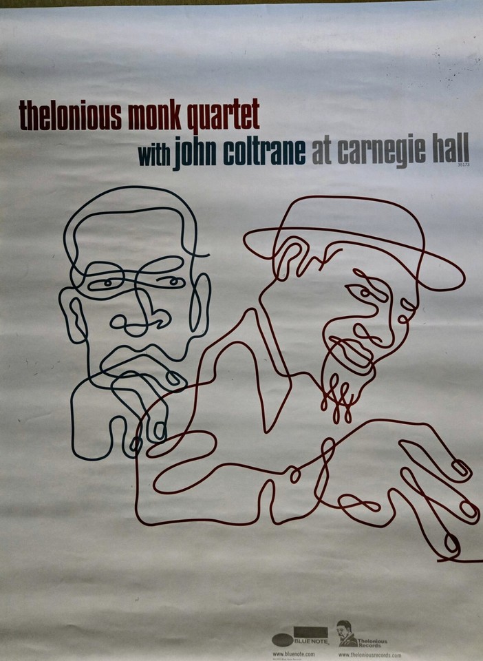 Thelonious Monk /John Coltrane Original Blue Note Promo poster-2 Sided ...