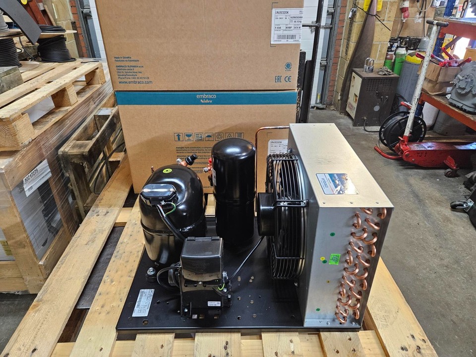 NEW 1.25HP EMBRACO CONDENSING UNIT, UNJ9232GK, 240V, M/HBP, CHILLER ...