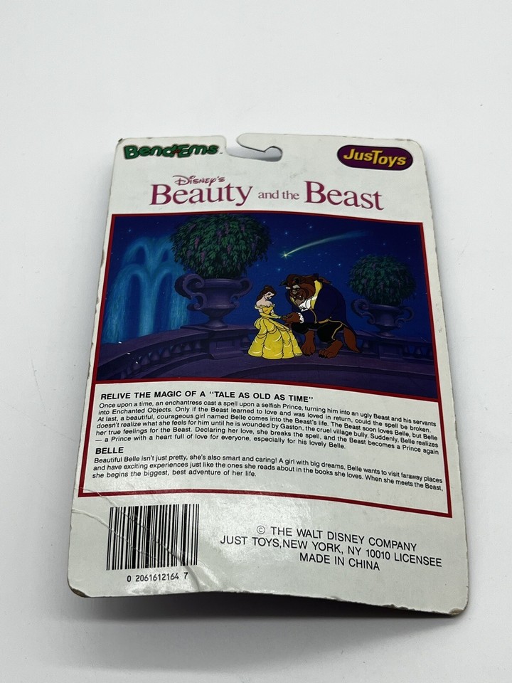 Vintage Disney Beauty & Beast Bend-Ems Figure Belle Justoys 1992 NEW In ...