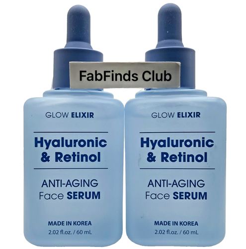 2x Korean Glow Elixir Hyaluronic & Retinol Anti-Aging Facial Serum 2fl.oz | eBay