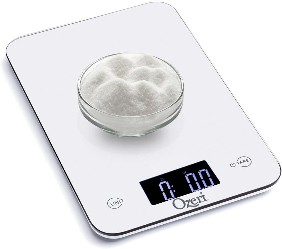 Ozeri Touch Professional Tempered Glass Digital Food Meal Kitchen Scale ...