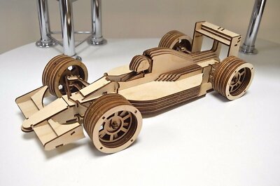 34cm Large Wooden Formula 1 F1 Race Car 3D Model/Puzzle Kit, Great ...