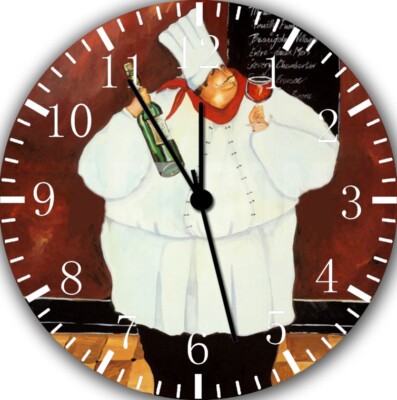 Chef Kitchen Wall Clock E43 Personalized option with adding names | eBay