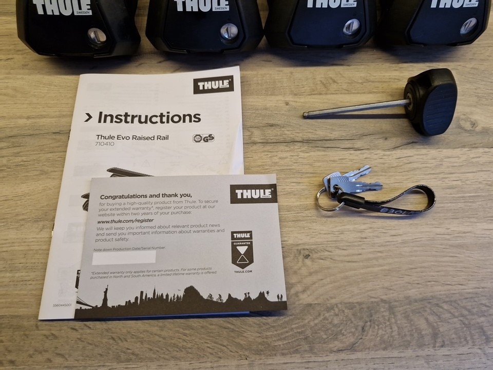 Thule Evo 7104 Foot Pack 710410 For Vehicles With Open Roof Rails ...