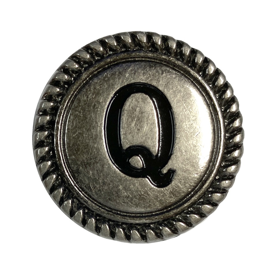 1-1/8" Antique Silver Letter Initial Alphabet Conchos Tack Screw Back ...