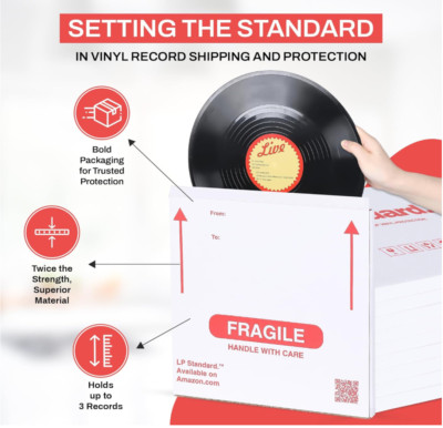 Vinyl Record LP Shipping Mailer Box, 13 " Record Mailer, Album Box THE ...