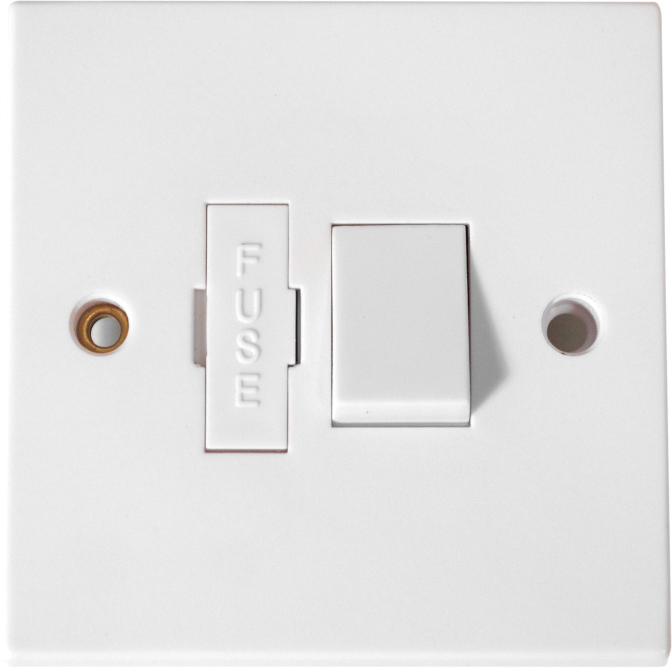 New - 13 Amp Switched Fused Spur White - Single Plate | eBay UK