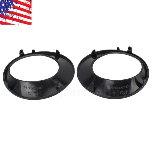 Pair Black Primed Front Fog Light Lamp Cover Trim 51113423789 Fit For ...