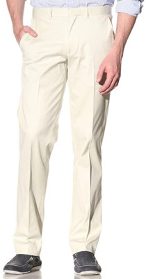 Report Collection Men's Straight Leg Flat Front Twill Pants, Stone, W36 ...