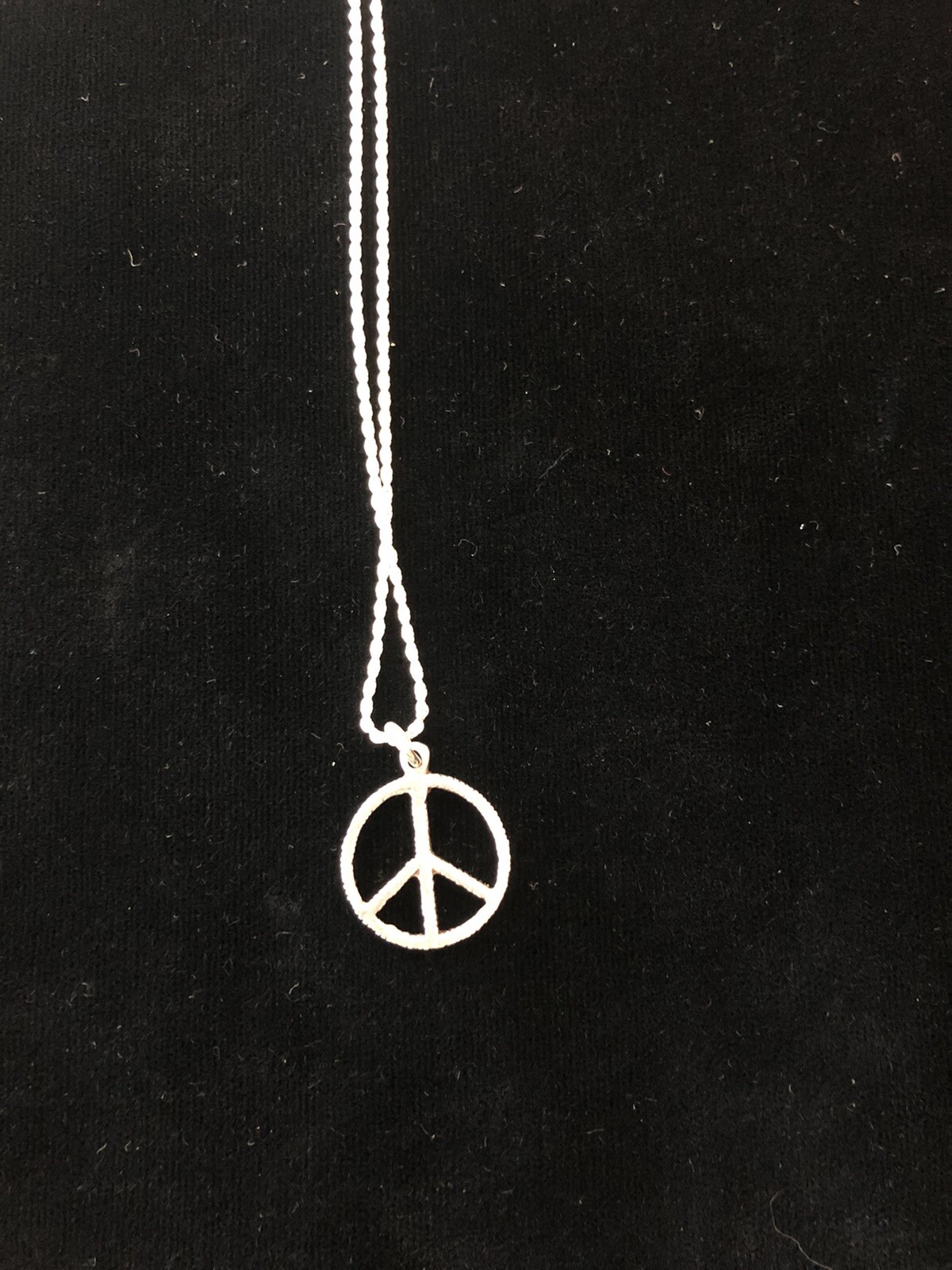 Vintage Sterling Silver Peace Symbols Pendant Necklac… - Gem