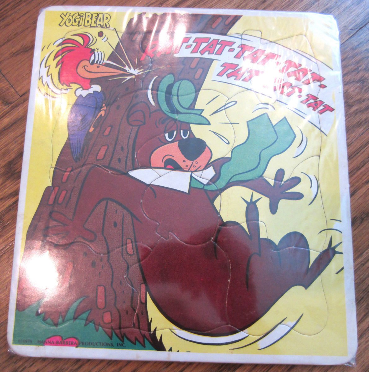 Vintage Frame Tray Puzzle Yogi Bear Rat-Tat-Tat...Wood Pecker 1975 ...