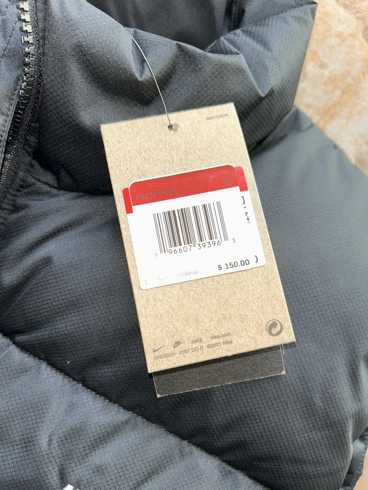 Nike Sportswear Club PrimaLoft Water Repellent Puffer Vest FB7373-010 ...