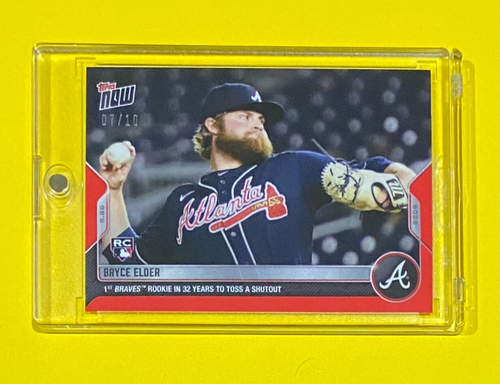 2022 MLB Topps Now Bryce Elder Rookie Card RED PARALLEL /10 SSP Braves ...