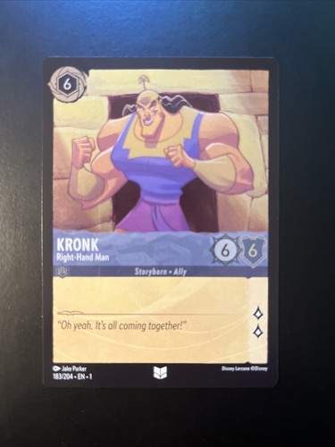 FOIL Kronk Right: Hand Man - Disney Lorcana The First Chapter 183/204 ...