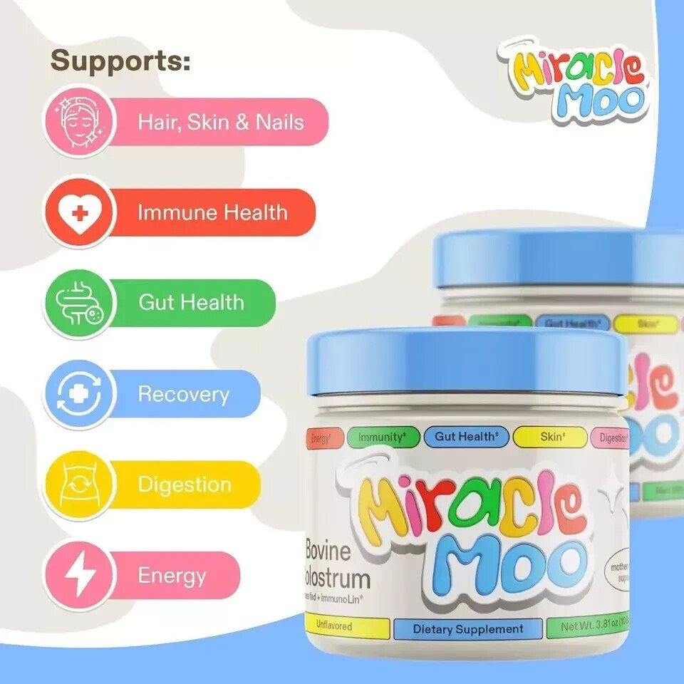 Miracle Moo Mother Natures Bovine Colostrum grassfed+ immunolin ...