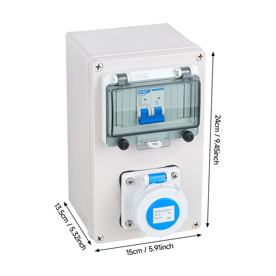 Protect IP65 Waterproof Outdoor Socket 16/32A 3P-240V 5P-440V For ...