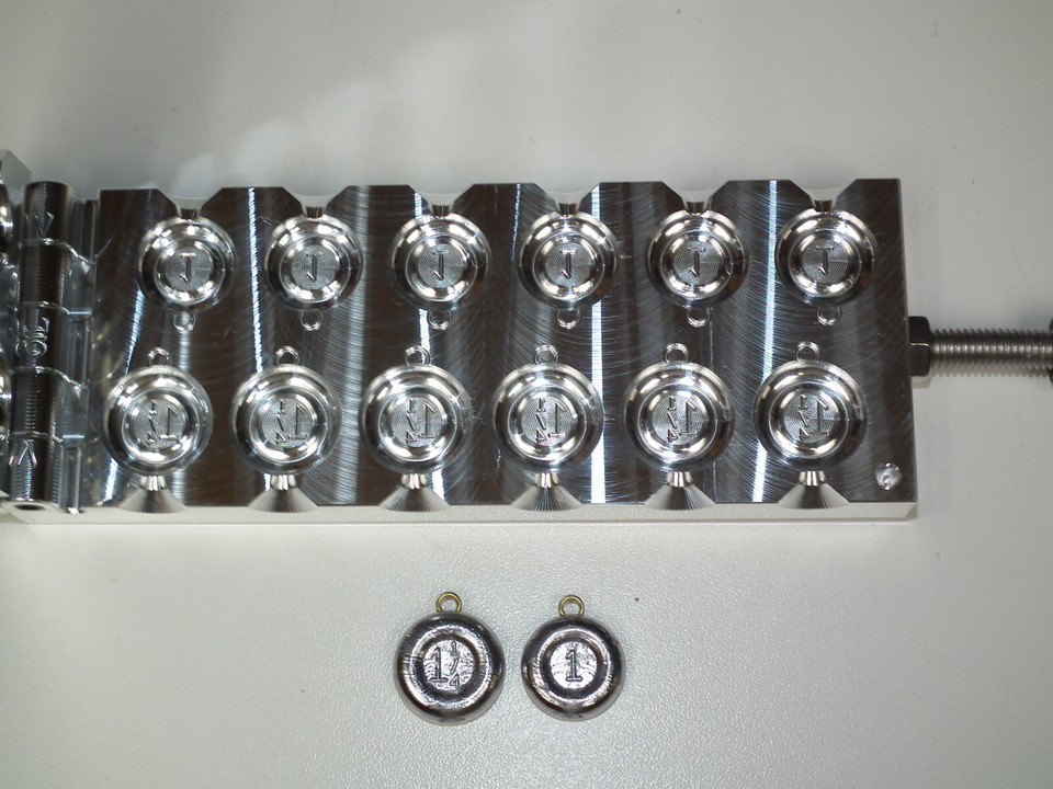 Disc Sinker Multi Cavity Production molds 1/4-16oz Combo Size Coin ...