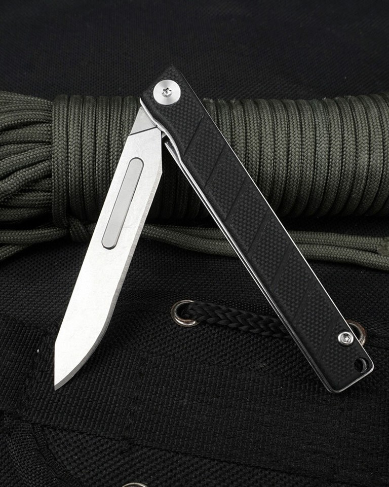 440C Blade G10 Pocket Utility Knife Scalpel EDC Outdoor Camping Folding ...