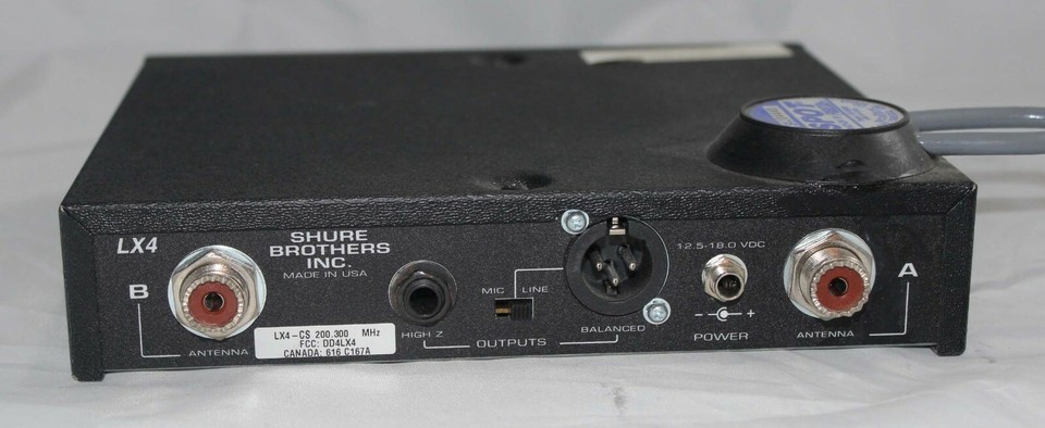 Shure LX4-CS Wireless System Microphone Receiver 200.300 LX 4 | eBay