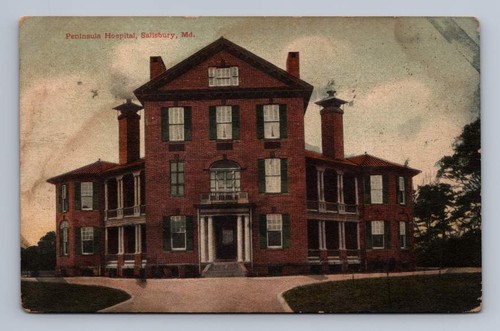 Peninsula Hospital SALISBURY Maryland Antique Eastern Shore Postcard ...