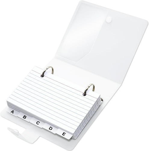 3x5 Lined Index Cards with Ring Binder Holder and Dividers, inches ...