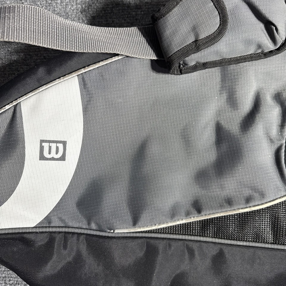Wilson US Open Tennis Racquet Bag w/Shoulder Strap 29" Padded Gray and ...