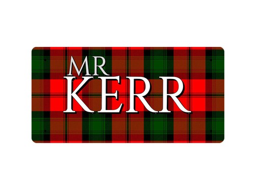 Mr Kerr (Kerr Modern Tartan) - Metal Sign | eBay