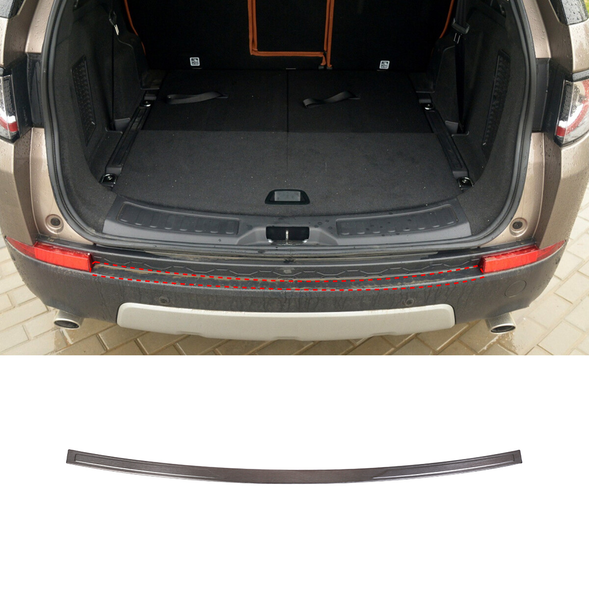 Stainless steel Rear Bumper Sill Scuff Plate Trim For Land Rover ...