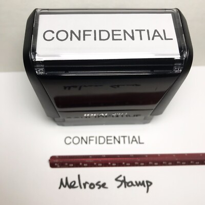 Confidential Rubber Stamp Black Ink Self Inking Ideal 4913 | eBay