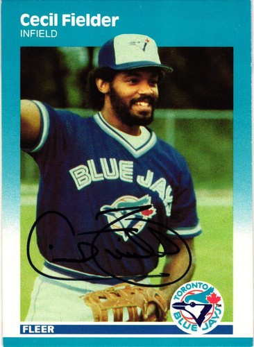 Cecil Fielder Signed #U-31 1987 Fleer Update MLB Baseball Card AUTO ...