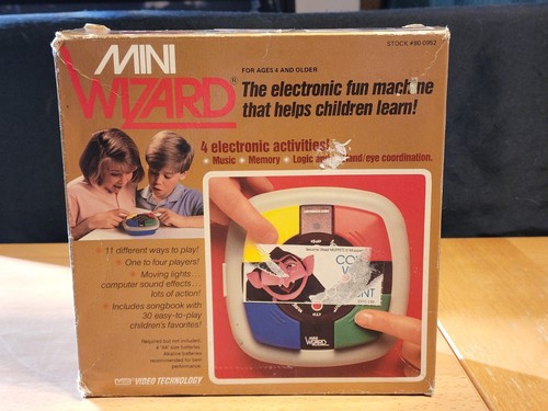 Vintage 1987 MINI WIZARD Handheld Electronic FUN MACHINE Game VTECH ...