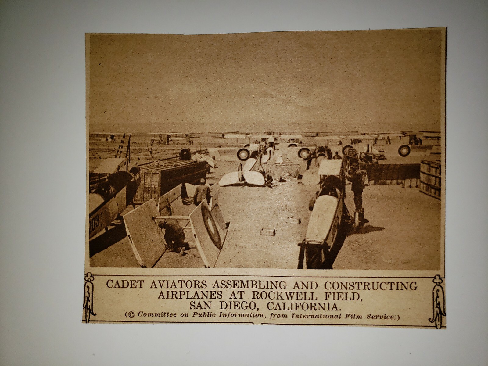 Rockwell Field San Diego California Airplanes 1918 World War 1 WW1 ...