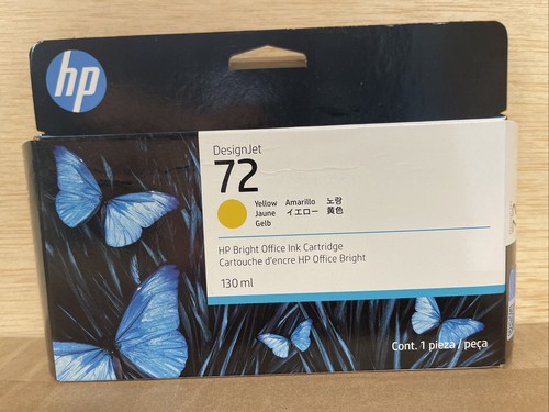 HP 72 130-ml Yellow DesignJet Ink Cartridge, C9373A NEW 2026 ...