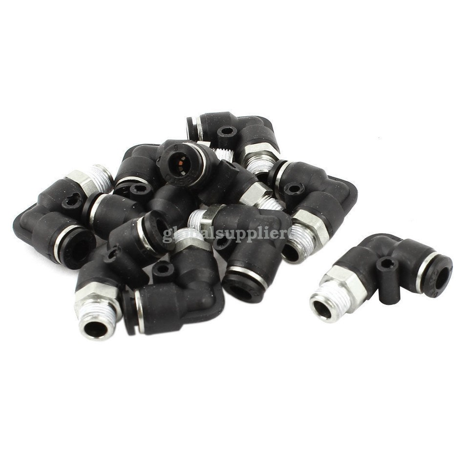 A 10 x 6mm Hole 3/8BSP Right Angle Fastener Pneumatic Quick Joint ...